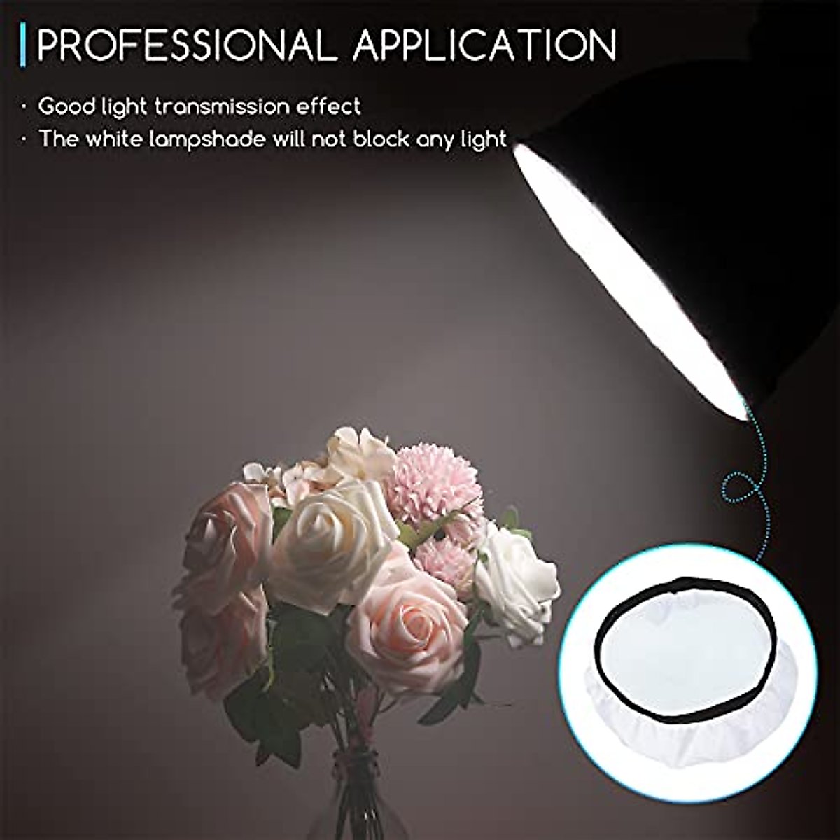 4 Pieces Diffuser Lamp Sock Soft Diffuser Lamp Cover 7 Inches/ 18 cm Standard Cloth Diffuser Light Sock Lampshade Reflector Lamp Sock for Strobe Flash Light Speedlite (White)