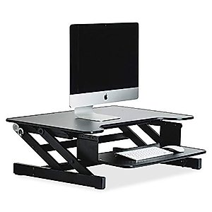 Lorell Sit-to-Stand monitor riser, black