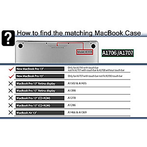 JANRI Replacement US Layout Keyboard for MacBook Pro 13" inch A1706 & MacBook Pro 15" inch A1707 Touch Bar (for Late 2016 mid 2017 Year)