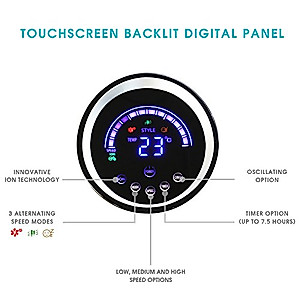 Vie Air Fan Collection, 50" x 14.50" x 14.25", Black