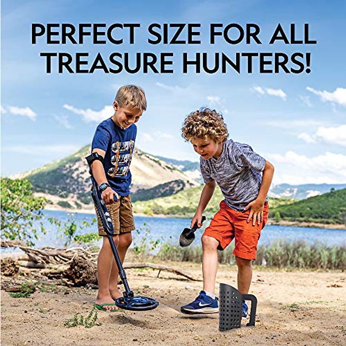 NATIONAL GEOGRAPHIC Metal Detector Accessories - Sand Sifter Scoop & Shovel for Metal Detecting, Digging at the Beach & More