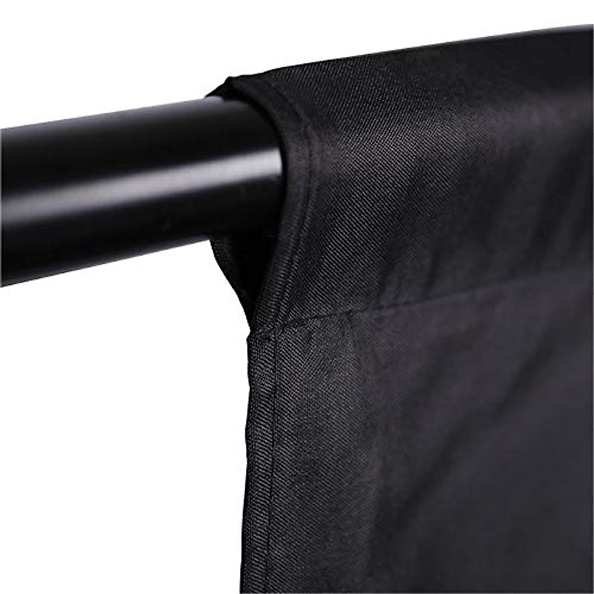 GFCC 8FTX10FT Black Backdrop Background for Photography Photo Booth Backdrop for Photoshoot Background Screen Video Recording Parties Curtain