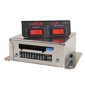 Carson SA-361-20 14 Defender 100W Remote Vehicle Siren Amplifier - Black, 110dB
