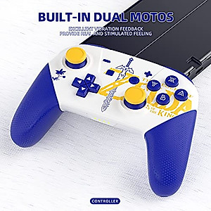 Switch Controllers,Switch Pro Controller Compatible for Switch/Switch Lite/OLED,Gamepad Pro Controllers Wireless Remote Replacement with Joysticks Support Dual Vibration/Motion Control/6-Axis Gyro