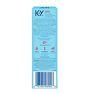 Personal Lubricant, K-Y Jelly Water Based Lube, 2 Ounce (Pack of 6) Personal Lube For Women