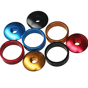 GANOPPER Headset Spacer 1 1/8 Mountain Bike MTB Stem Spacer Road Bicycle Handlebar Stem Cap Headset Star Nut with Bolt for Bicycle Steerer Fork