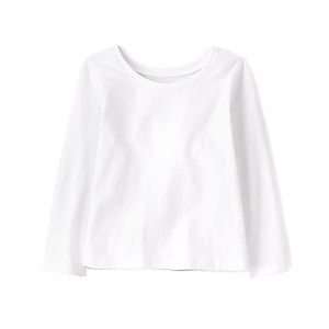 The Children's Place Baby Girls and Toddler Long Sleeve Basic Layering T-Shirt, White, 18-24 Months US
