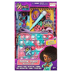 Tara Toys Poppin Purse Activity Set: Karma's World - Popping Sensory Fun, Engaging Fidget Popping Experience for Kids - Pop It Toy for Imaginative Play & Stress Relief, Ages 6 and Up, Multicolor