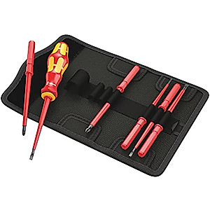 Wera - 5003470001 KK VDE 60i/7 Insulated Interchangeable Blade Pouch Set (SLOT/PH), 7 Piece
