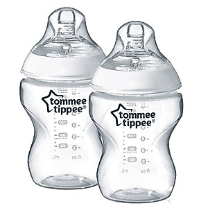 Tommee Tippee Closer to Nature Baby Bottle, Anti-Colic Valve, Breast-Like Nipple for Natural Latch, BPA-Free - Extra Slow Flow, 5 Ounce (2 Count) (Pack of 2)
