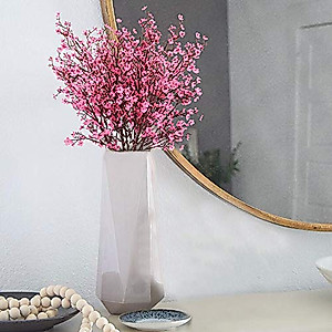 AILANDA 6 Bundles Artificial Flowers Gypsophila Bouquets Pink Valentine's Day Floral Arrangements Baby Breath Bush Real Touch Silk Floral for Wedding Table Centerpieces Party Home Garden Farmhouse