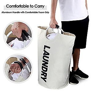 BNDX Laundry Baskets -115L,Waterproof Laundry Hamper-Large Clothes Hampers for Bedroom, Bathroom, Dorm, Toys-(Beige)