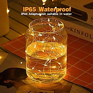 ZSMPY Fairy Lights Solar Lights Outdoor, 50/100/200 Lights,5m/10m/20m Fairy Lights Solar Christmas Lights for Patio, Garden, Home, Wedding, Pathway, Party (Warm White) (Size : 20m 200 Lights)