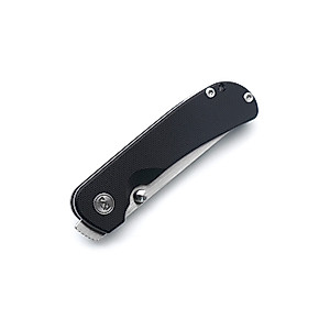 Miguron Knives M Takog Pocket Folding Knife 3.0" 14C28N Stonewashed Blade Black G10 Handle MGR-805WH