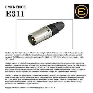 WORLDS BEST CABLES 2 Units - 2 Foot - Canare L-4E6S, Star Quad Balanced XLR to TRS Patch Cable with Eminence Gold E311 Male XLR & E502 TRS Stereo Plugs - Custom Made