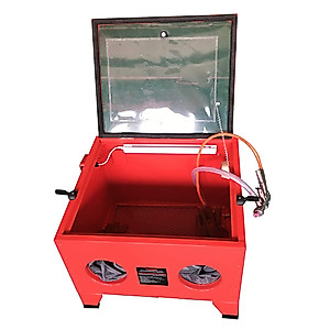 Parts-Diyer 25 Gallon Bench Top Air Sandblasting Cabinet Sandblaster Blast Large Cabinet Air Sand Blaster w/Spray Gun Steel Best Gift for Christmas