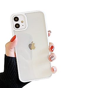 ZTOFERA Crystal Clear Case for iPhone 12/iPhone 12 Pro 6.1",Cute Girls Transparent Soft Ultra Slim Anti-Scratch Bumper Protective Cover for iPhone 12/iPhone 12 Pro 6.1" White