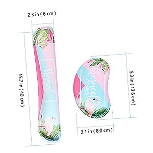 Mikikit 1 Set Mouse Pad Wristband Keyboard for PC Gel Wrist Rest Mouse for PC Wrist Pad for Keyboard Laptop Wrist Rest Keyboard Rest Pad Memory Hand Rest Gaming Mouse Mat Hand Mousepad Mat