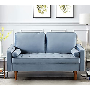 US Pride Furniture S5549-LV Love Seats, Light Grayish Cyan