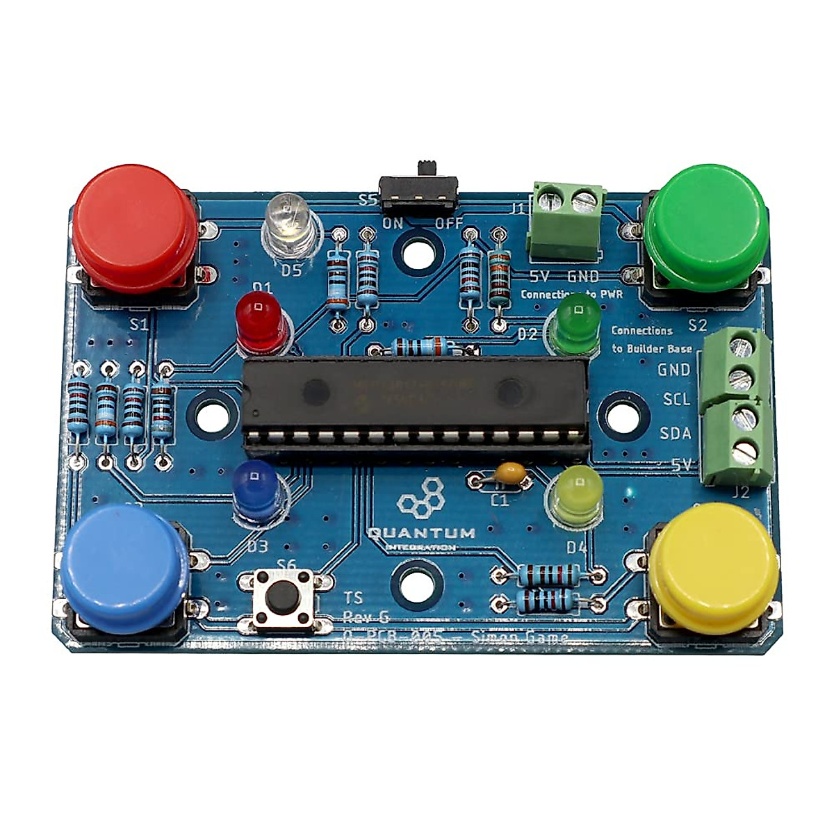 Quantum Simon Game DIY Kit, Video Tutorial and Online Documentation Included, Works with The Quantum Q-Client Builder Base