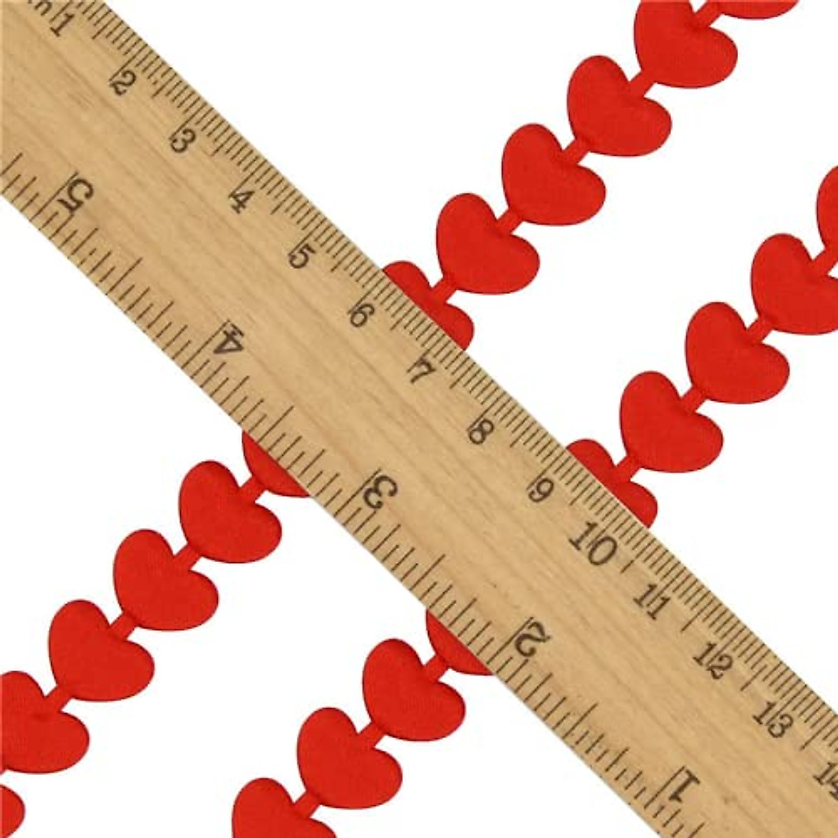 Valentines Wired Ribbon 5/8 in Embossed Heart Valentine Day Ribbon Red Heart Ribbon for Valentine's Day Anniversary Wedding Wrapping Crafts DIY Crafts Party Decor