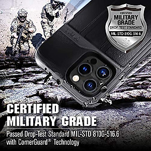 VENA vCommute Wallet Case Compatible with Apple iPhone 12 Pro Max (6.7"-inch), (Military Grade Drop Protection) Flip Leather Cover Card Slot Holder with Kickstand - Space Gray