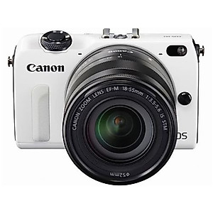 Canon EOS M2 Mark II 18.0 MP Digital Camera with 18-55MM F/3.5-5.6 IS EF-M STM Lens (White) - International Version (No Warranty)