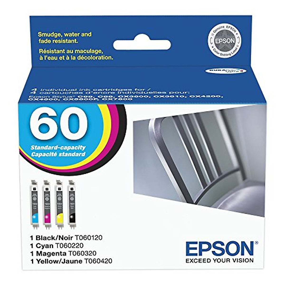 Epson T060120-BCS DURABrite Black And Color Combo Pack Standard Capacity -Cartridge -Ink