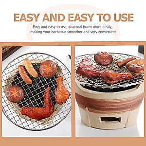 DOITOOL 1set Grill Indoor Hibachi Grill Indoor Charcoal Grill Indoor Gas Grill Outdoor Barbecue Stove Outdoor Cooking Accessories Old Clay Stove Small Clay Grilling Stove Portable Stove