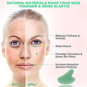 Grupo Gadmi GUA SHA 2 Facial Massager Stones Quartz Jade GUA SHA Facial Tools for Massage Facial Tools Jade Gua Sha Stone Facial Massager for Women