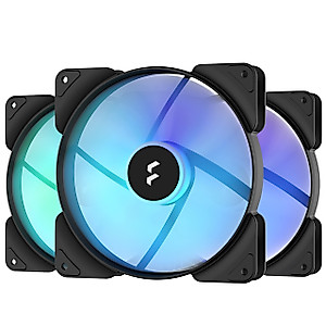 Fractal Design Aspect 14 RGB 140 mm PWM Wide 500-1700 RPM Range Black Frame 3-Pack Computer Fan