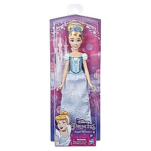 Disney Princess Royal Shimmer Cinderella Doll, Fashion Doll with Skirt and Accessories, Toy for Kids Ages 3 and Up