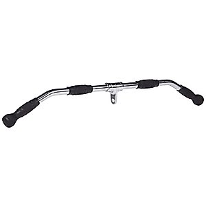 CAP Barbell Deluxe LAT Bar Cable Attachment with Rubber Handgrips, 36"