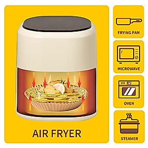 Air Fryer Disposable Parchment Paper, 100PCS Parchment Paper for Baking Roasting Microwave, Non-stick Oil-proof Paper Parchment for Air Fryer(7.87inch)(100pcs)