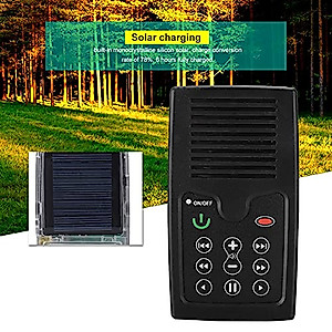 Audio Bible Player, 350mAh Mini Portable Solar Charging Bible Reader Book Reader English(Black)