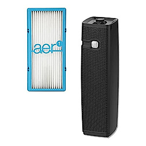 Holmes HAP9425B aer1 Tower Slim HEPA Air Purifier with Ionizer and Visipure Filter Window and Filter Life Indicator Dial for Small and Medium Rooms