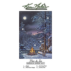 Rivers of Life, Aurora Bliss and Fire & Ice Trilogy by Kim Norlien 3 Framed Print Grouping Northern Lights Wolves Log Cabin Winter Full Moon Stars Campfire Art Print Pictures