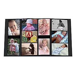 Pioneer Collage Frame Embossed "Baby" Sewn Leatherette Cover Photo Album, 4"x6", 240 Photos, Baby Blue