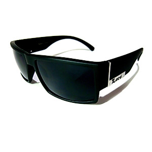 Locs Mens Flat Top Gangster Sunglasses Black Silver Frame 91026 (Black), 5.5w x 1.75h