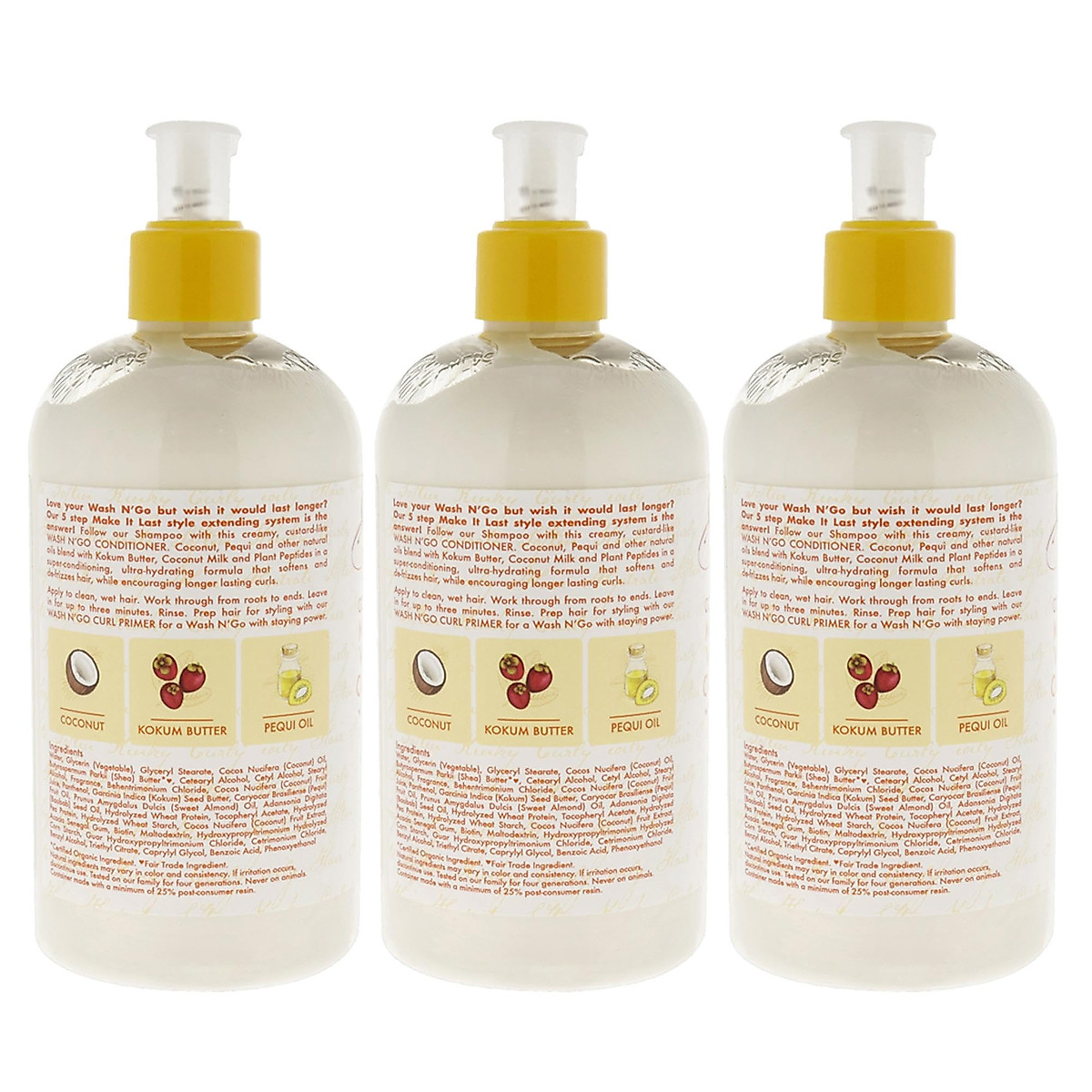 SHEA MOISTURE Coconut Custard Make It Last Wash N Go Conditioner Conditioner Unisex 13 oz Pack of 3 (59006841)