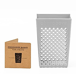 A Bar Above Dishwasher Basket – Plastic Straw Basket to Wash Reusable Straws, Cocktail Picks, & Small Items – Home & Commercial Kitchen Accessories