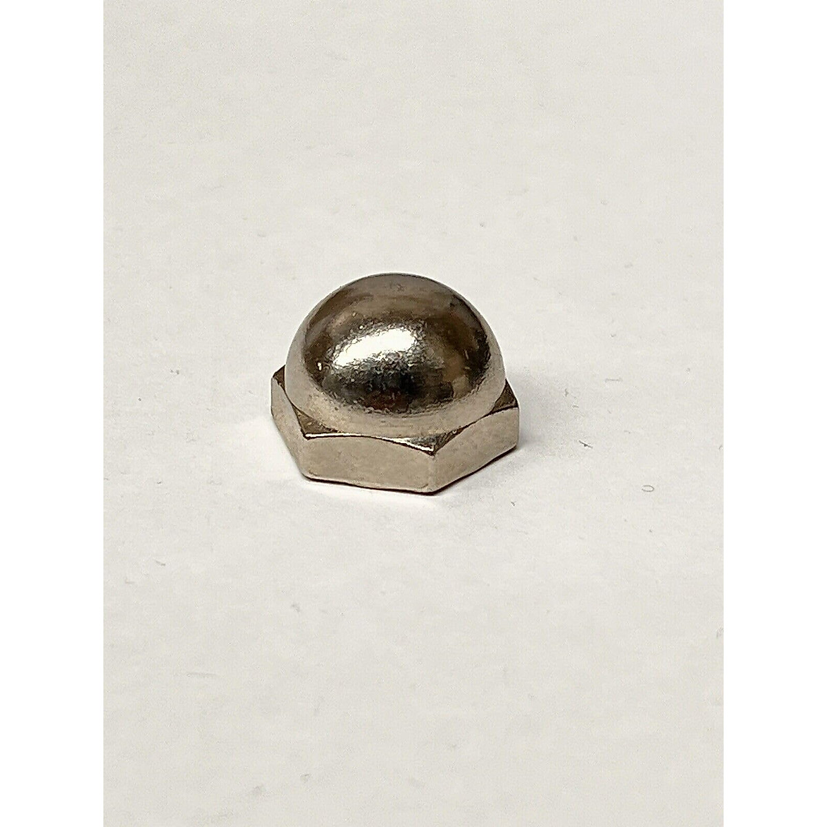 (4) 7/16-14 Acorn Cap Nut Brass Nickel Plated Rounded .437-14 7/16" Brass Nickel