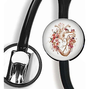 Watercolor heart Stethoscope Tag,Steth ID Tag,Nurse Badge,StethoscopeTag