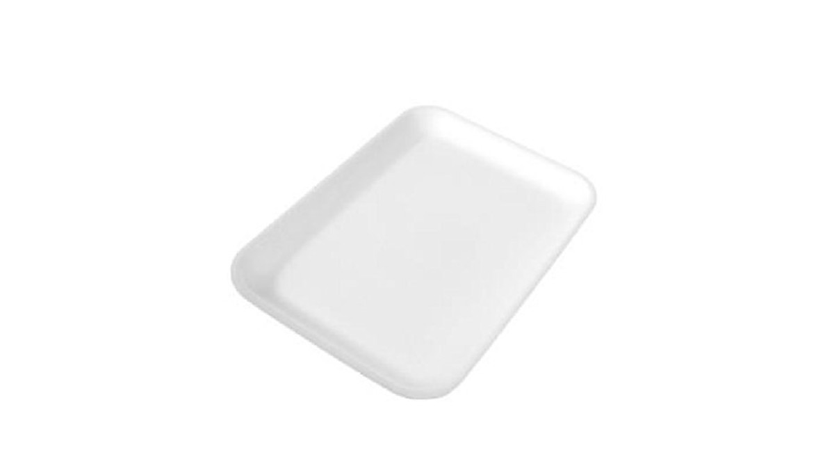 CKF 2SW White Foam Meat Trays - 125-Piece Food Packaging Bundle