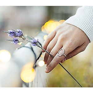 Joolala Karma Open Circle Round Minimalistic Ring in 925 Sterling Silver/Gold Plated - for Women (8, Silver)