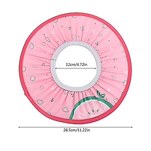 Baby Shower Cap, Baby Kids Shampoo Cap Waterproof Cloth Kids Bathing Shower Cap Bathing Protection Hat(Pink)