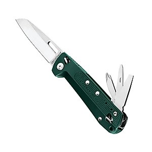 LEATHERMAN, FREE K2, Folding Pocketknife, 8-in-1 Multi-tool for Everyday Carry (EDC), Home & Outdoors, Made in USA, Evergreen