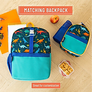 Wildkin Pack-it-All Backpack Bundle with Clip-in Lunch Box (Jurassic Dinosaurs)