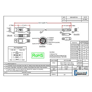 CableWholesale Micro USB 2.0 Cable, Black, Type A Male/Micro-B Male, A Male to Micro B High Speed USB Cable, 10 ft