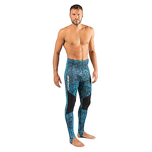 Cressi Hunter Rash Guard Pants, Camo Blue, XL